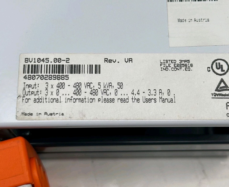B&R 8V1045.00-2 Rev. VA Acopos 1045 2kw Inverter | eBay