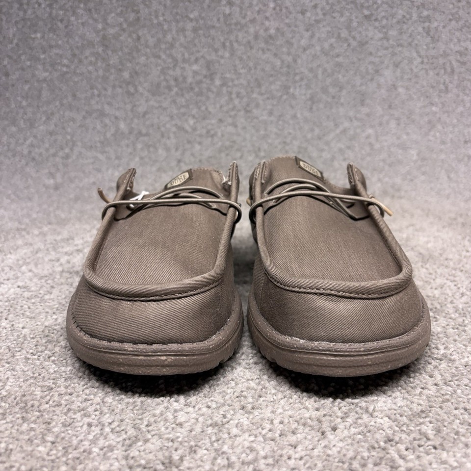 Hey Dude Wally Slip Stretch Canvas Mule Shoes Men’s Size 8 Brown Slip ...