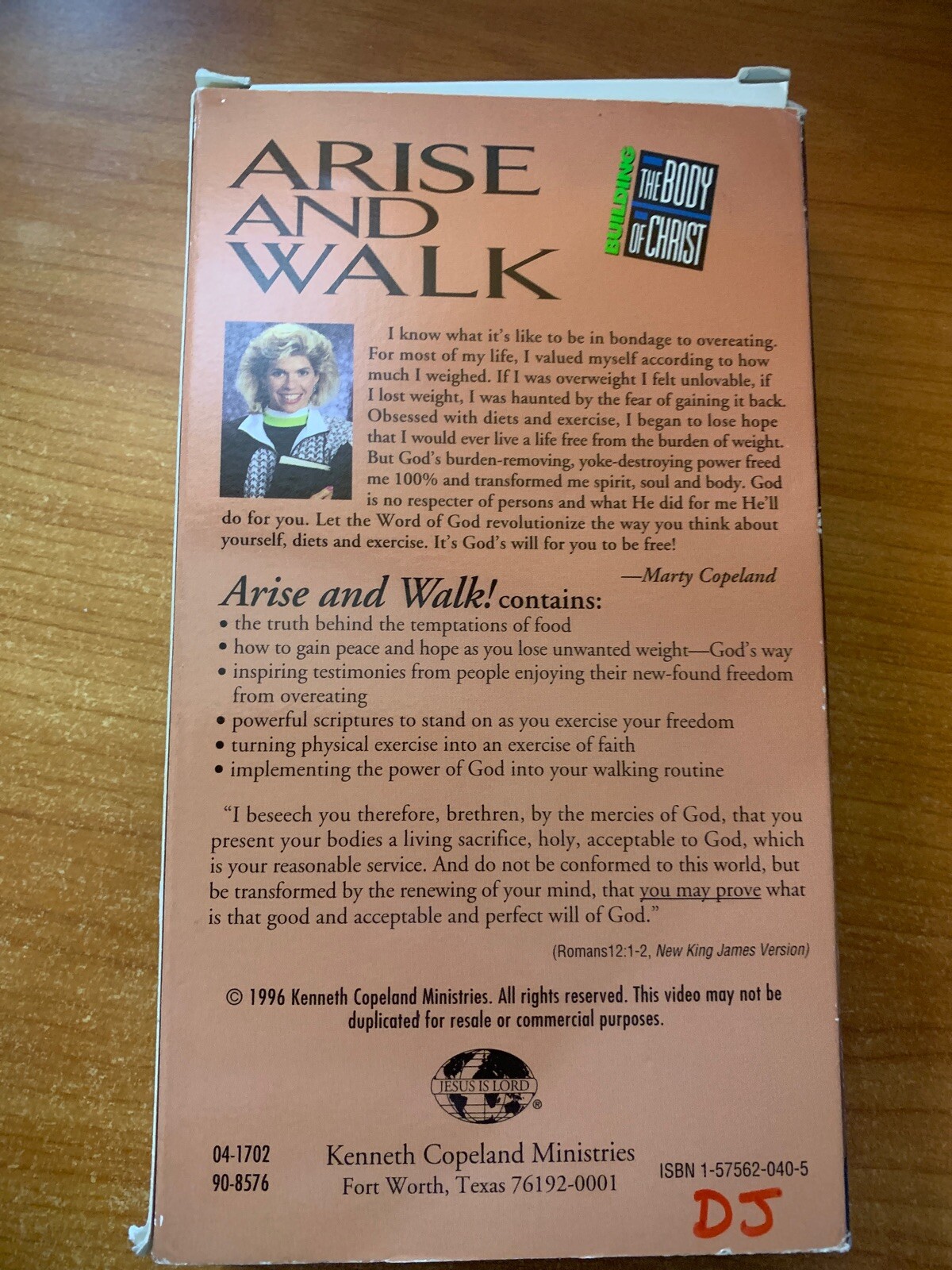 Arise And Walk with Marty Copeland (VHS) Building The Body Of Christ ...