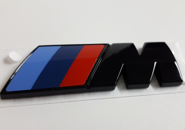 2x Original BMW M Kotflügel Emblem Schwarz 45x15 51145A4B372 ...