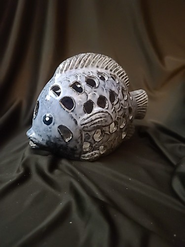 Ceramic Blue Fish Figurine Aquarium | eBay