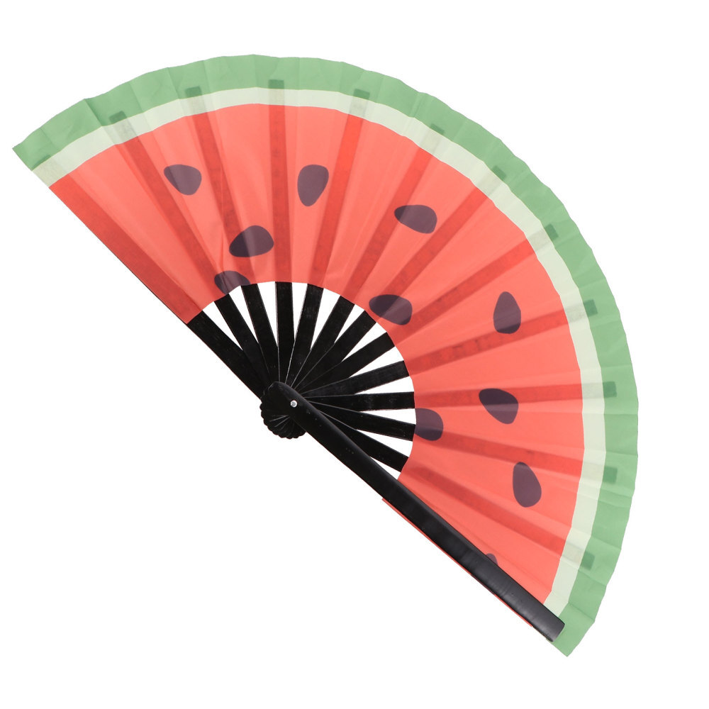 Japanese Style Watermelon Print Handheld Folding Fan - Assorted Colors ...