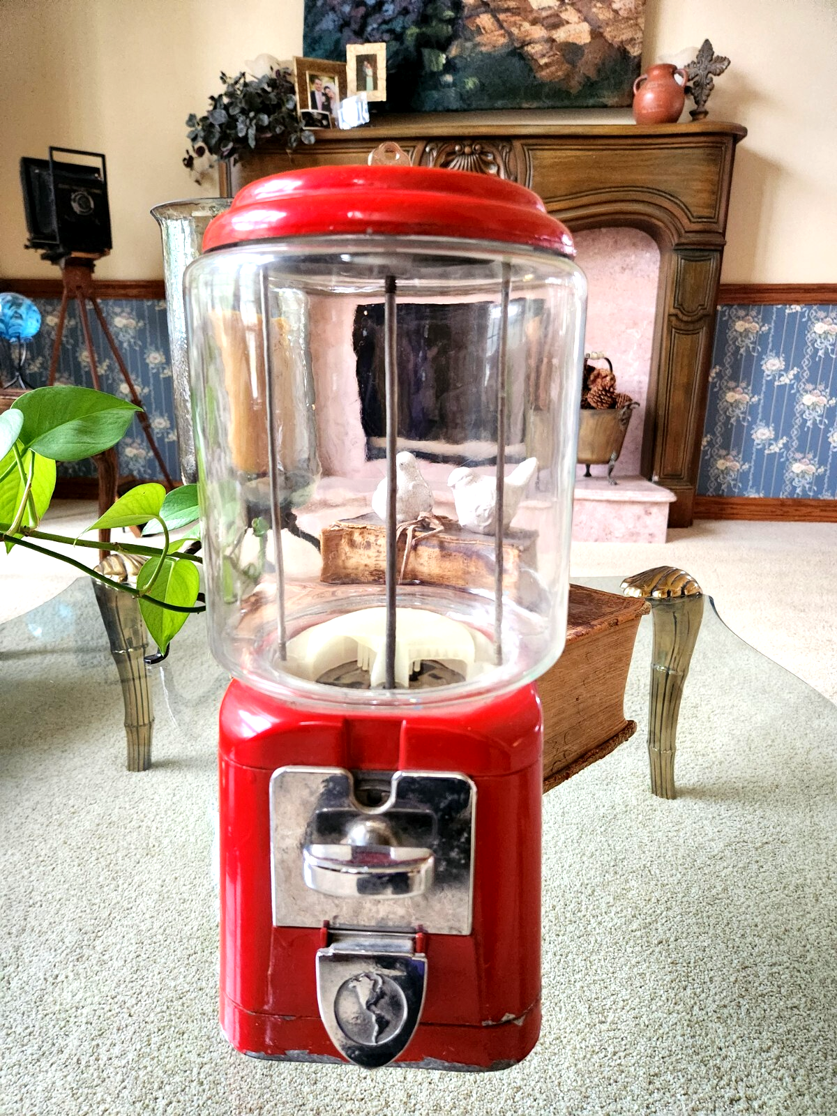Candy, Peanuts, or gumball machine. Glass globe- 5 Cents- | eBay