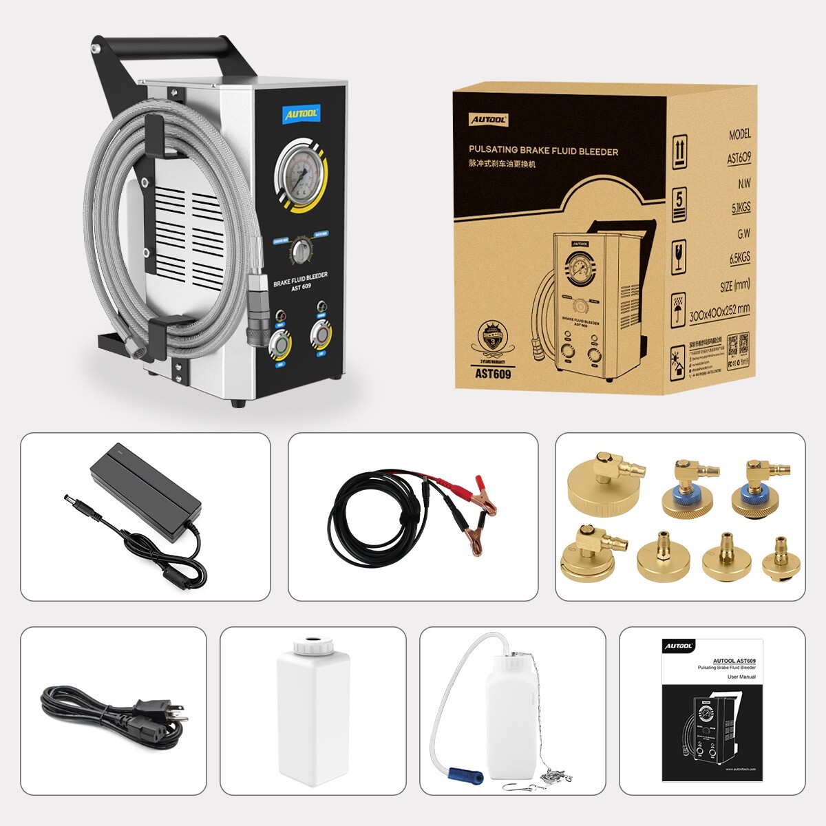 Automotive Brake Bleeder Kit Electric Brake Fluid Oil Exchanger Machine ...