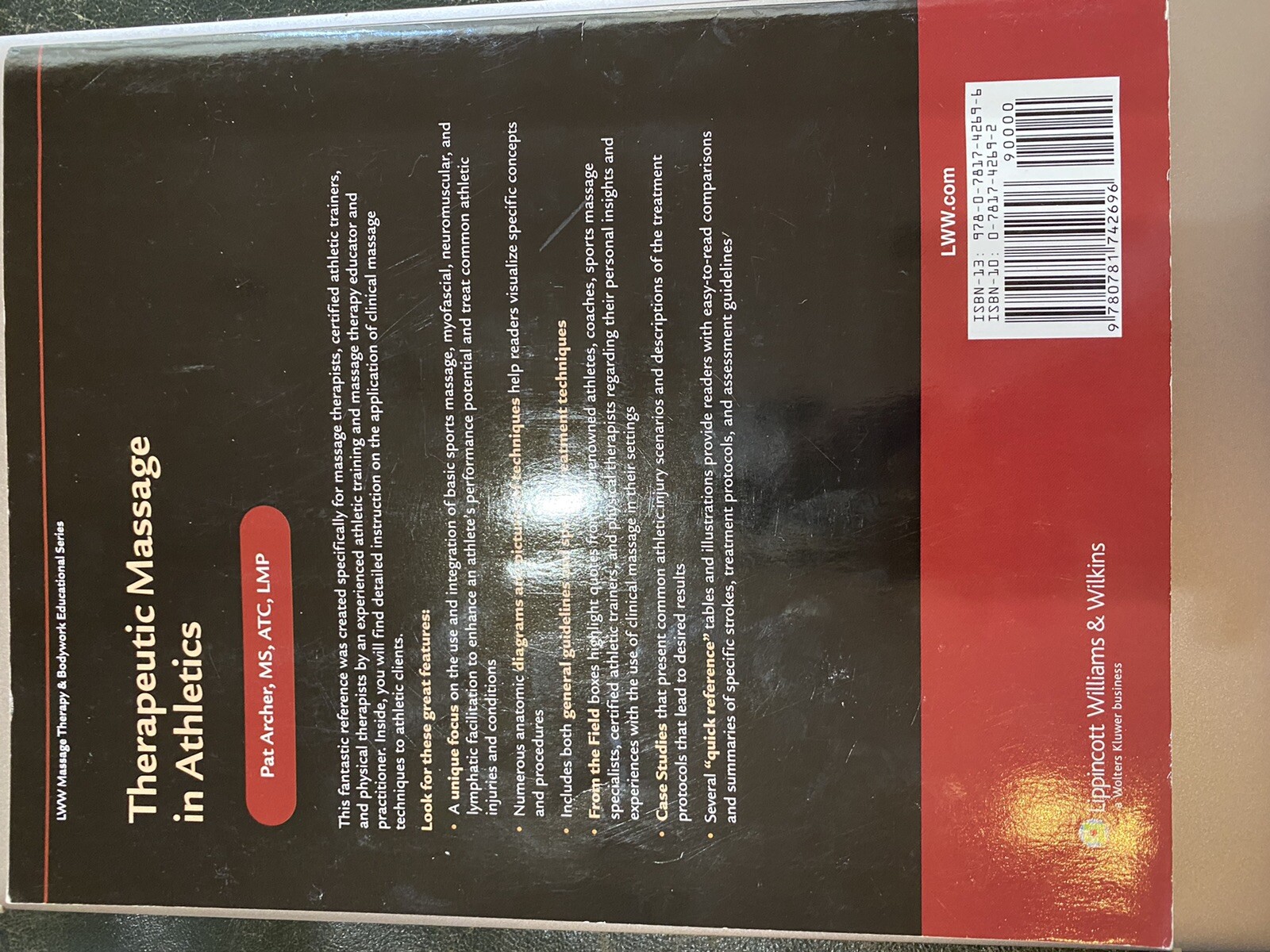 Therapeutic Massage in Athletics by Pat Archer (2006, Trade Paperback ...