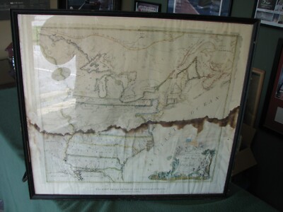 1784 THE FIRST AMERICAN MAP OF THE UNITED STATES 19" X 21" Framed By ...