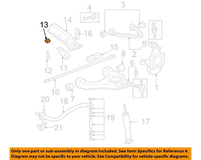 GM OEM 88-13 Avalanche 1500 Suspension Components-Torsion Bar Nut ...