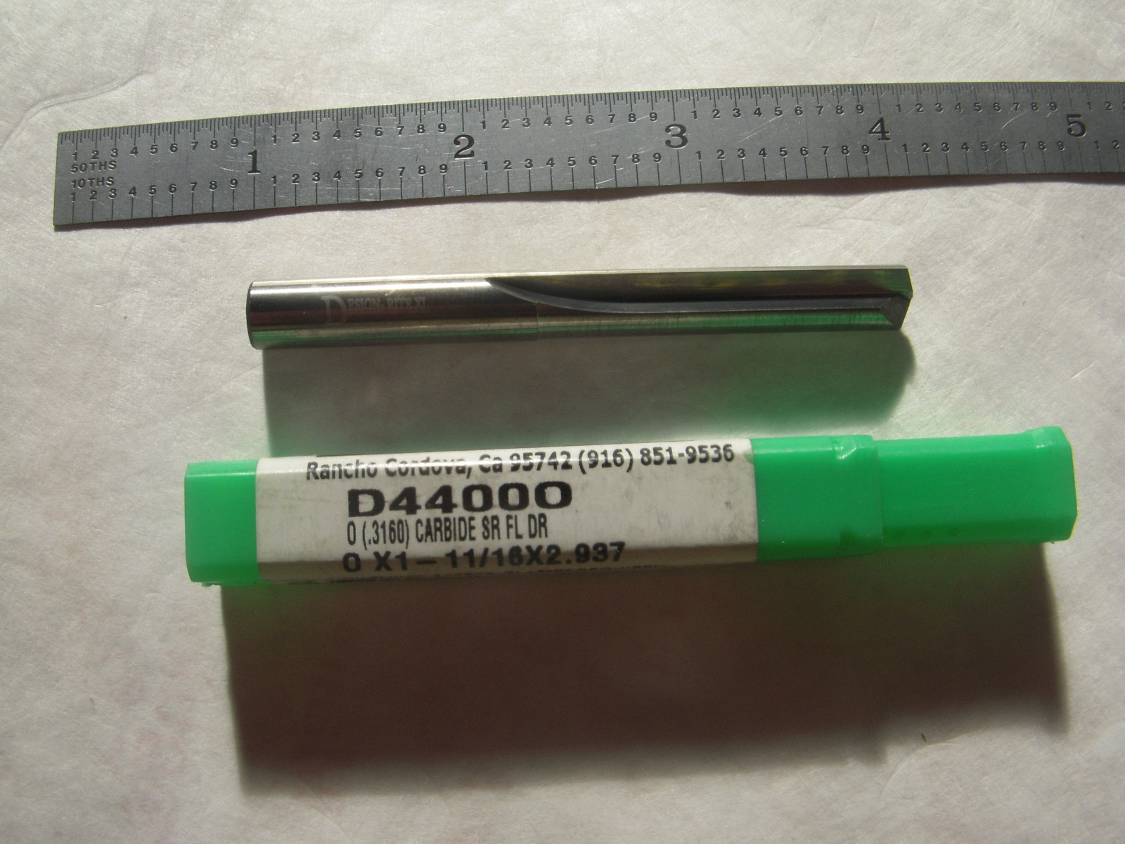 NEW DESIGN-RITE USA CARBIDE HI-ROC DRILL LETTER "O" (.316") DIA. X 2. ...