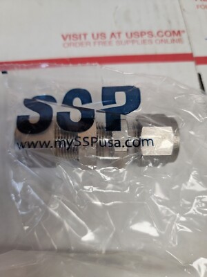 SSP Duolok BU Series 316 Stainless Steel Bulkhead Straight Union, 1/2 ...