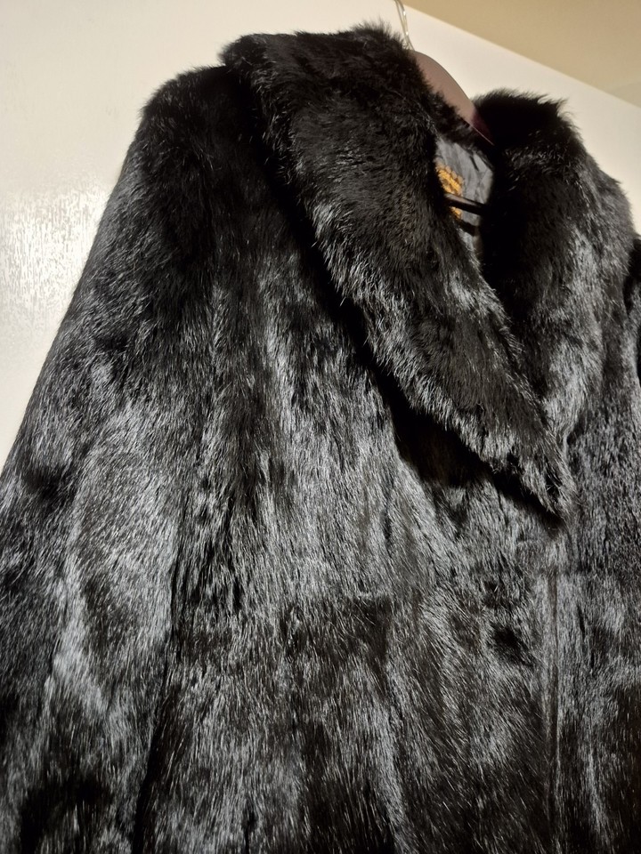 Real RABBIT FUR COAT | eBay UK