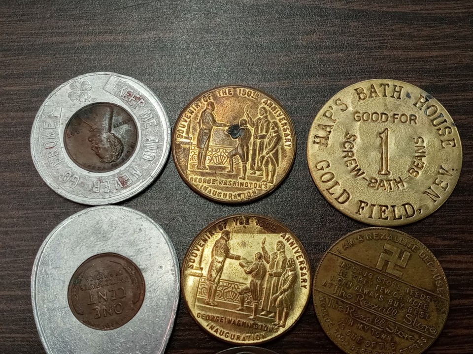 Lot of 9 Assorted Vintage Tokens | eBay