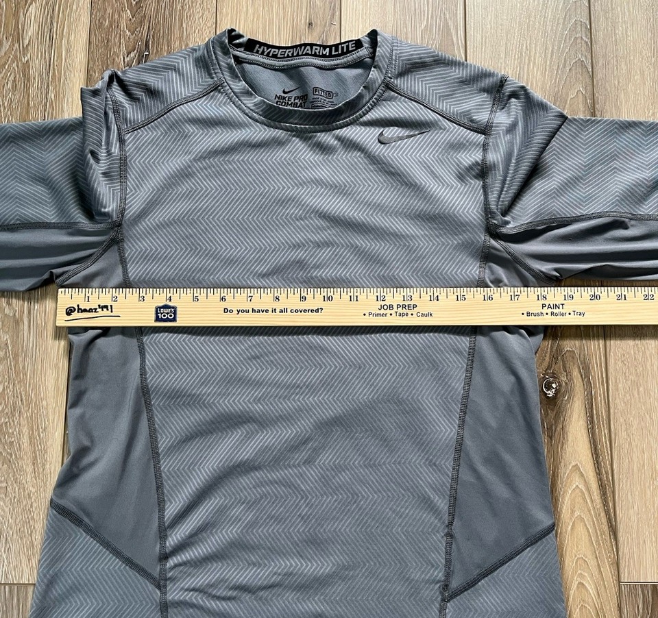 Nike Pro Combat Dri-Fit Men's Fitted Hyperwarm Lite Polyester Blend ...