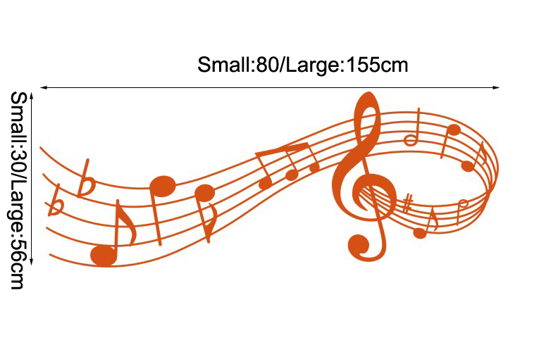 Music Melody Vine Removable Wall Art Stickers Vinyl Decal Art Mural ...
