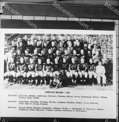 1947 Chicago Bears Team Medium Frame Negative - Jim Rowe Archive S11 | eBay