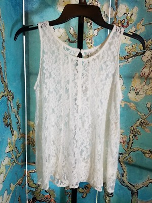 NWT Mudd Junior Sheer Lace Tank Top, Size XSmall, Retail $30.00 | eBay