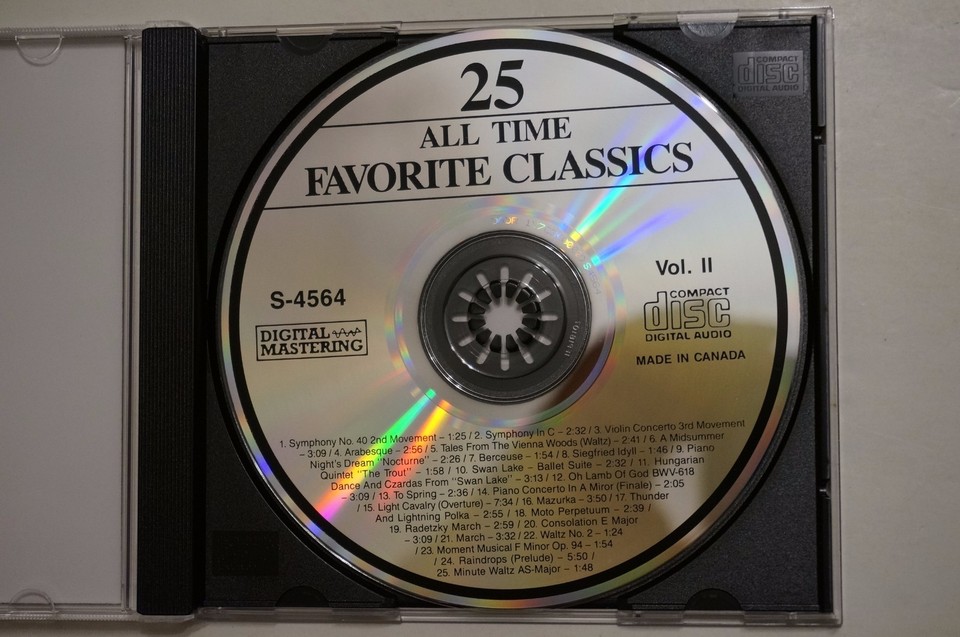 25 ALL TIME FAVORITE CLASSICS VOL. II CD MADACY S-4564 CANADA IMPORT ...