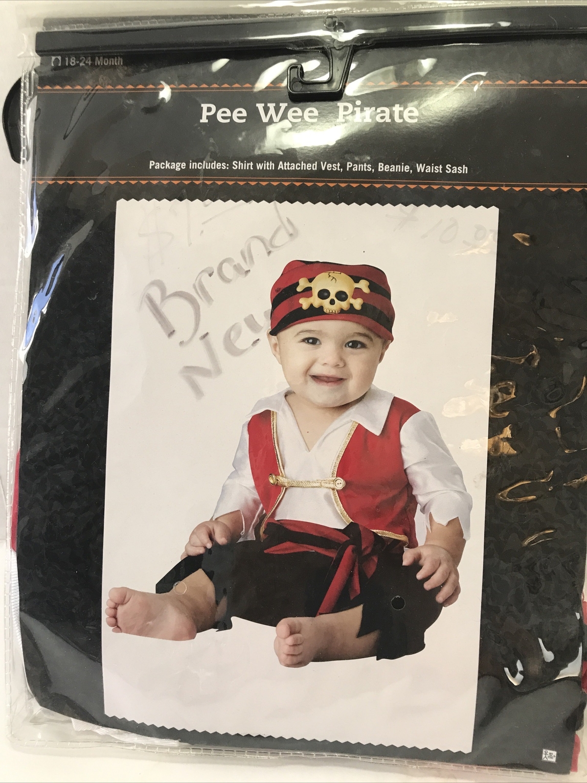 Pee Wee Pirate Costume 4piece New In Bag Sz 18-24 Months SP112 | eBay