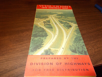 1970 Wisconsin State-issued Vintage Road Map | eBay