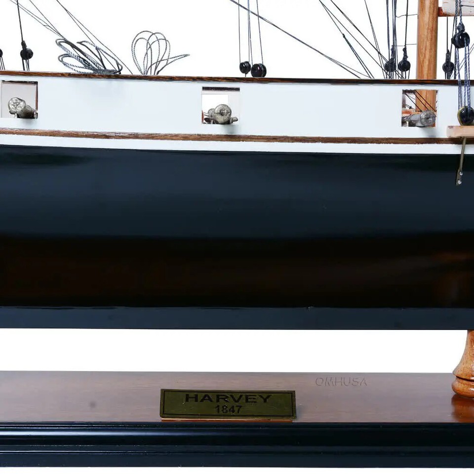 Harvey Clipper Model Ship – Premium Hand-Built Wooden Replica, Fully ...
