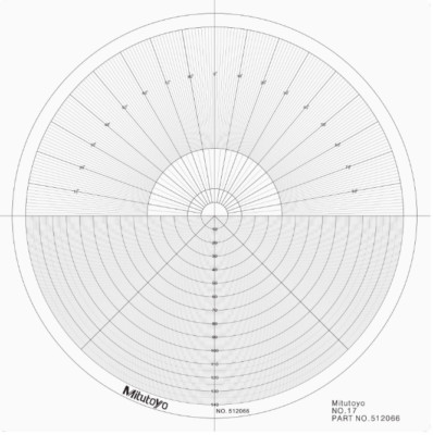 Optical Comparator Chart For Profile Projector Overlay Chart For ...