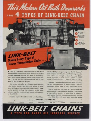 1941 Link Belt Ad: SS Class Rotary Chains for Oil Bath Drawworks - 4 ...
