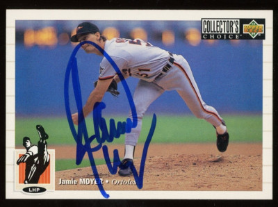 1993 Upper Deck JAMIE MOYER Signed Card autograph AUTO CUBS ORIOLES ...