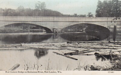 New London, WI - New Cement Bridge on Embarrass River | eBay