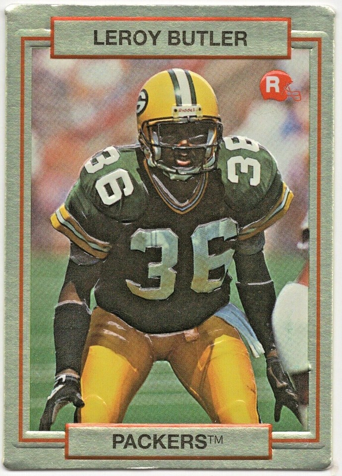 RED042 1990 Action Packed Rookie Update #10 LeRoy Butler RC Green Bay ...