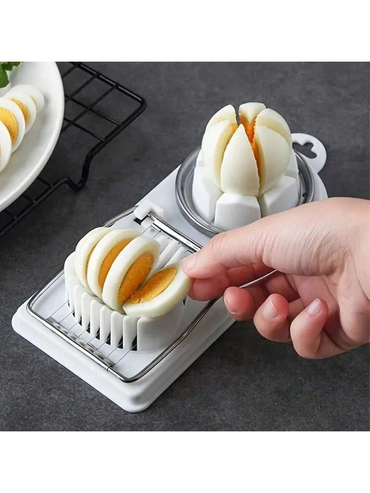 Egg Slicer Stainless Steel Eggs Hard Boiled Metal Cutter Section ...