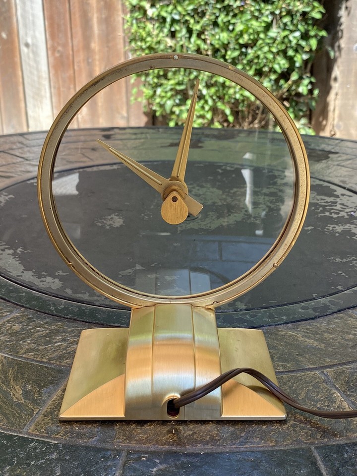 Vintage Mid Century Jefferson Golden Hour Electric Clock Works | eBay