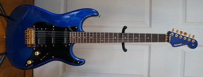 Fernandes Strat style FST-55 Metallic Blue 24.75" Scale MIJ Rare guitar ...