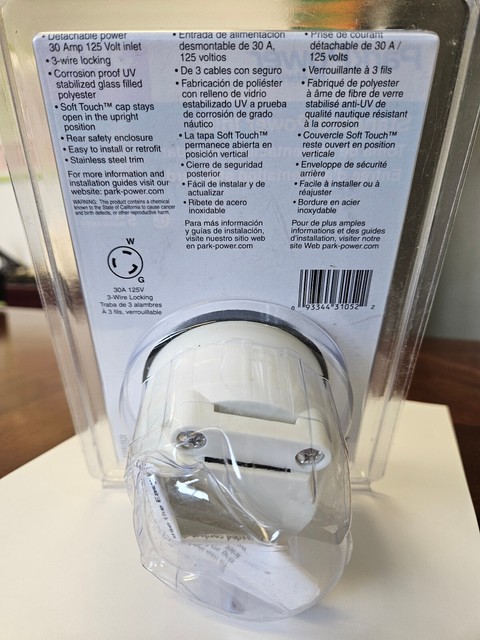 Marinco 30 Amp 125 Volt Standard Power Inlet 301ELRV for sale online | eBay