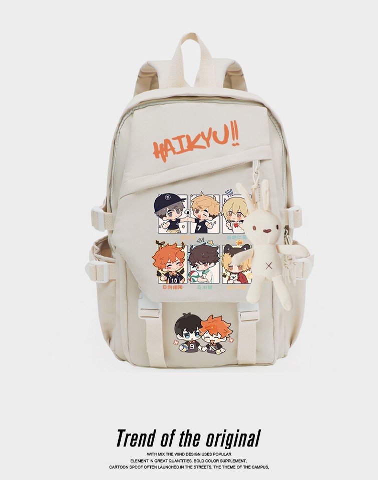 Harajuku Student Backpack Haikyuu!! Anime Cosplay Children Shoulders ...