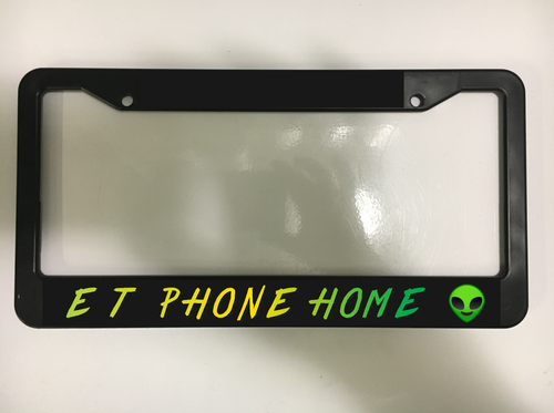 ET Phone Home Alien Funny Joke Area 51 Car SUV UFO License Plate Frame ...
