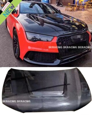 Real Carbon Fiber Front Engine Hoods Panels Bonnet For Audi A7 S7 RS7 ...