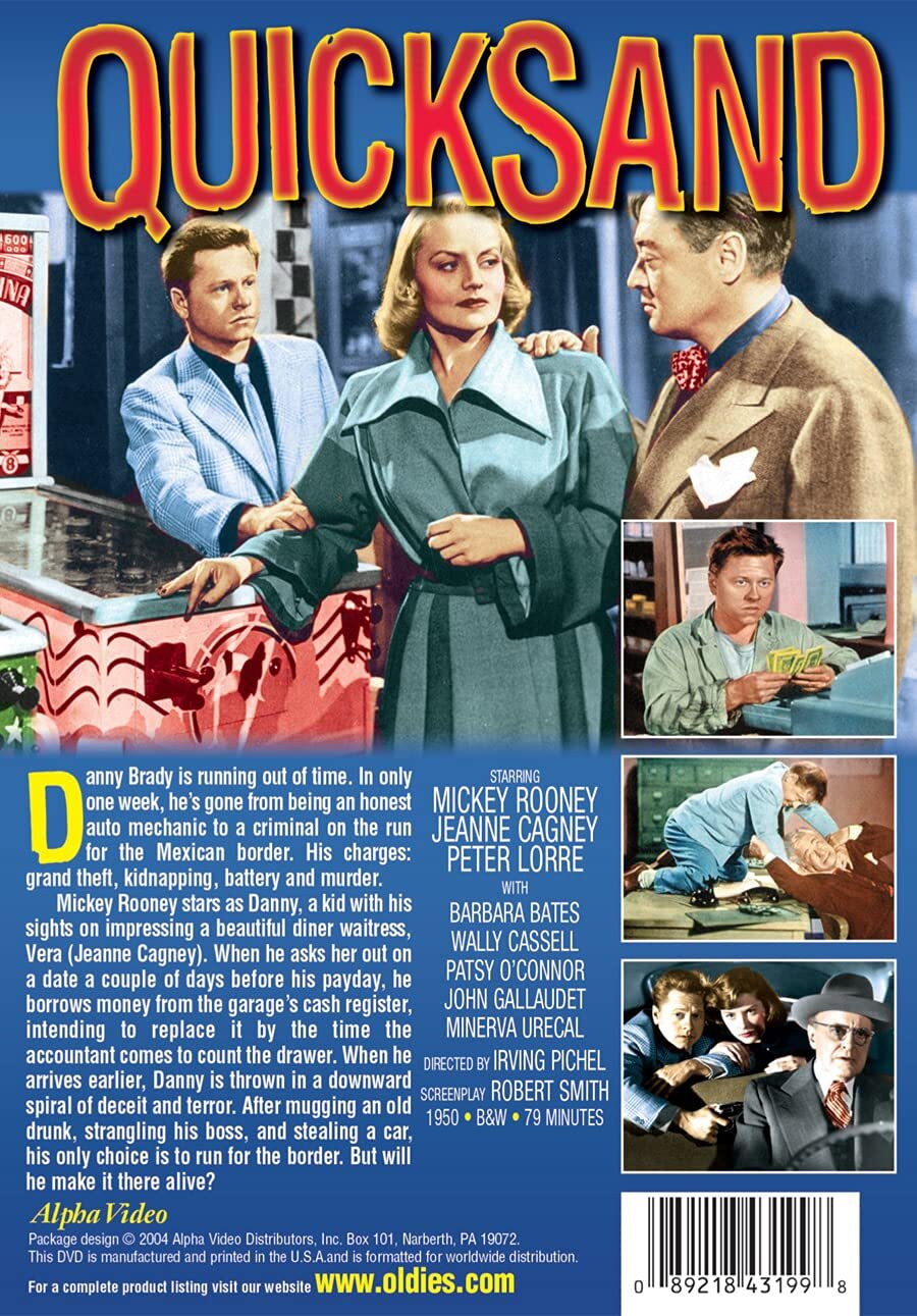 Quicksand (DVD) Jeanne Cagney Mickey Rooney Peter Lorre | eBay