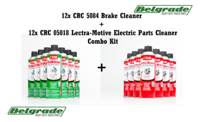 12x CRC 5084 Brake Cleaner + 12x CRC 05018 Electric Parts Cleaner-Combo ...