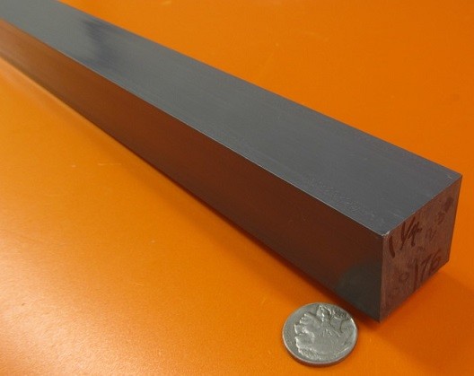 PVC Square Bar Grey, Type I, 1.25" (1 1/4") x 60" Length | eBay