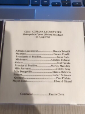 Live Opera Recording CD -1308 Lecouvreur 1969 Tebaldi Corelli Dalis ...