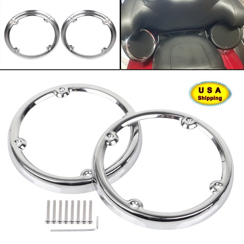 Chrome Rear Speaker Trim For Harley Street Electra Glide FLHTCU FLHX ...