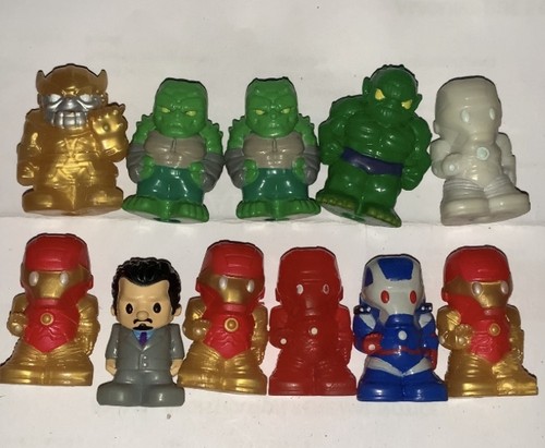 Marvel DC Ooshies Iron Man Stark Gold Thanos Green Thanos White And Red ...