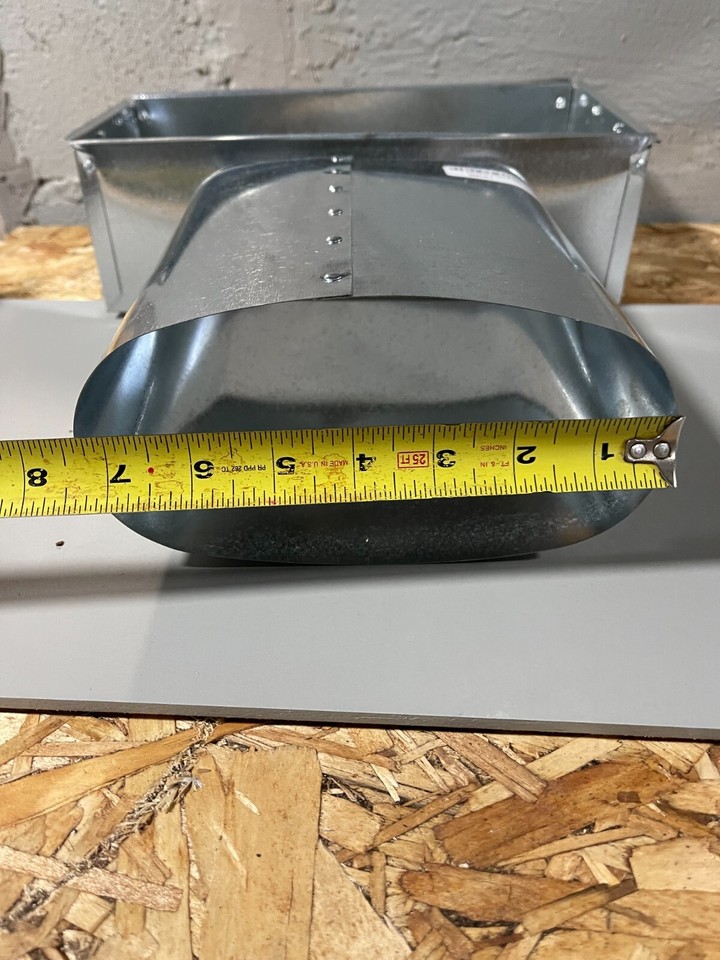 12 x 6 square to 7 inch oval Duct Wall Stack HVAC Duct NEW HVAC | eBay