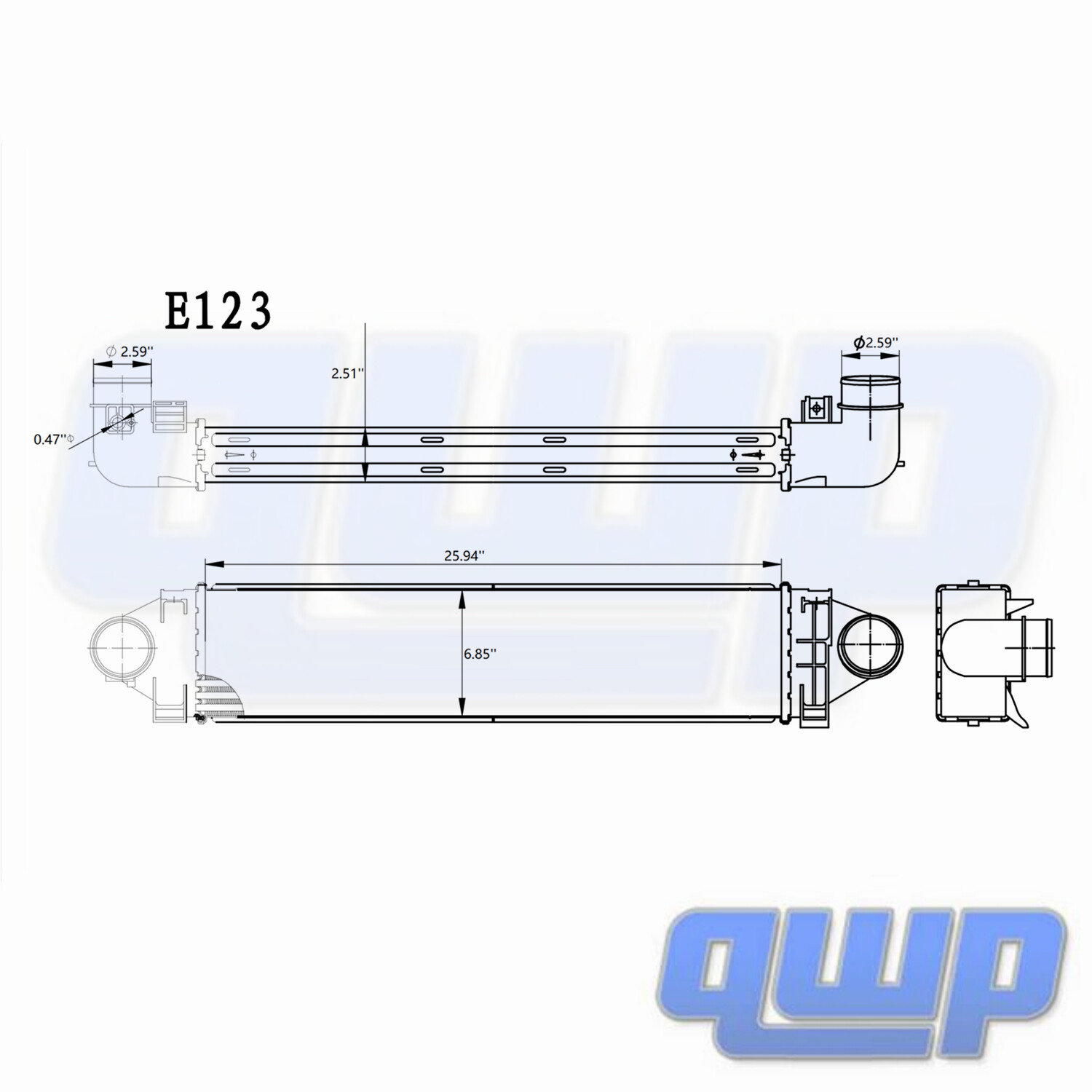 Charge Air Cooler Turbo Intercooler for Range Rover Evoque Ford Foucs ...