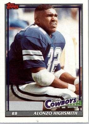 1991 Topps #364 Alonzo Highsmith Dallas Cowboys | eBay