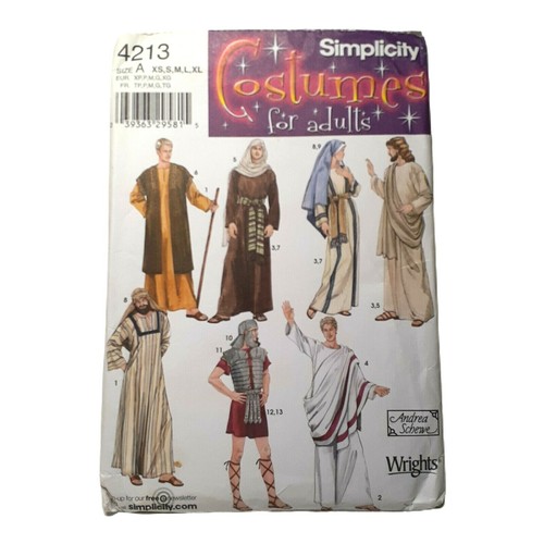 Simplicity Costume Pattern 4213 Jesus Nomad Roman Soldier Toga LARP ...