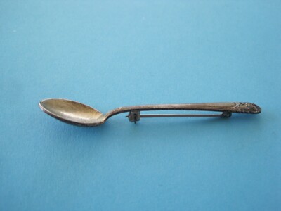 Sterling Silver Spoon Pin Vintage Antique B | eBay