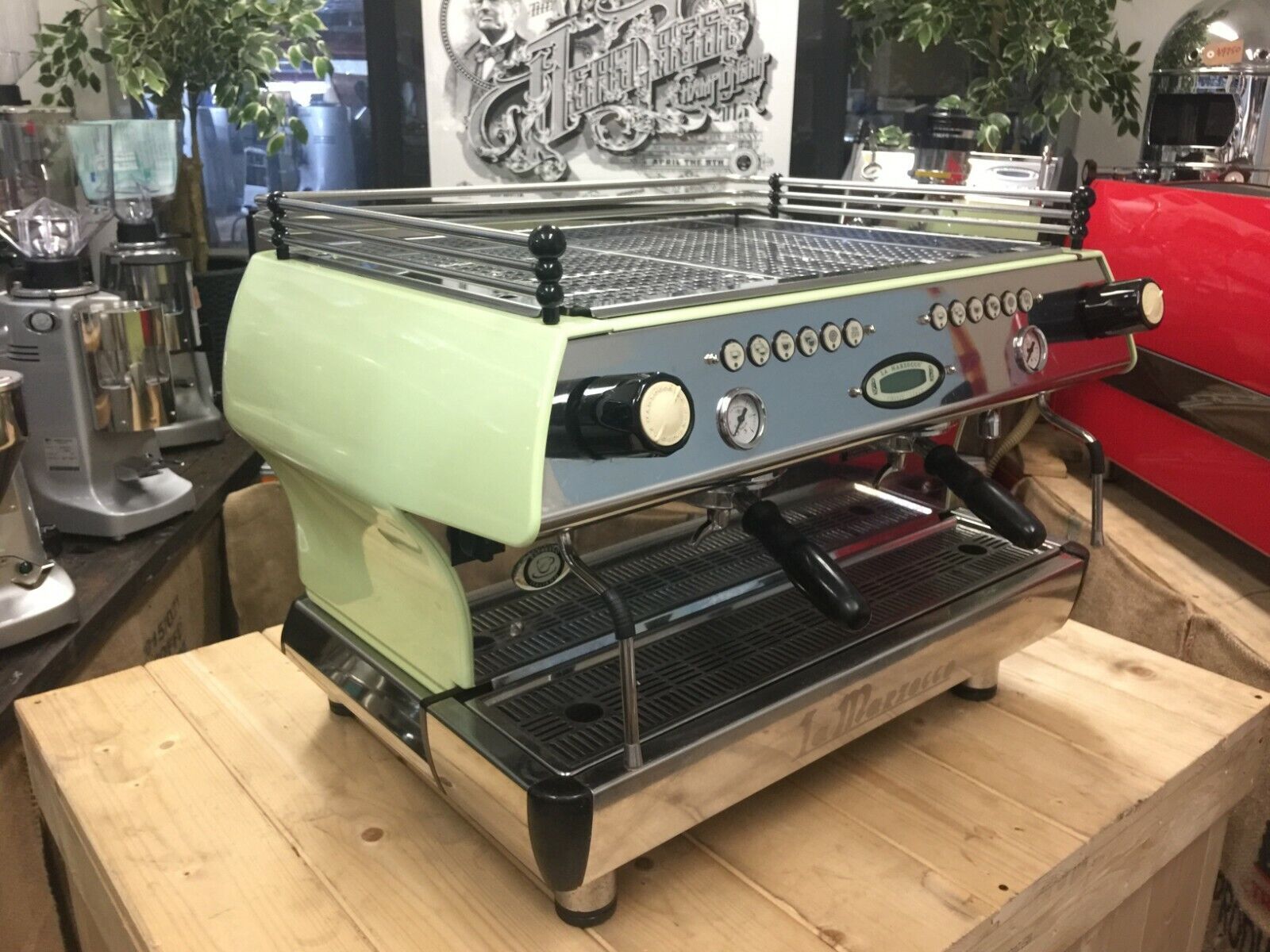 LA MARZOCCO FB80 2 GROUP DUCK EGG GREEN ESPRESSO COFFEE MACHINE ...