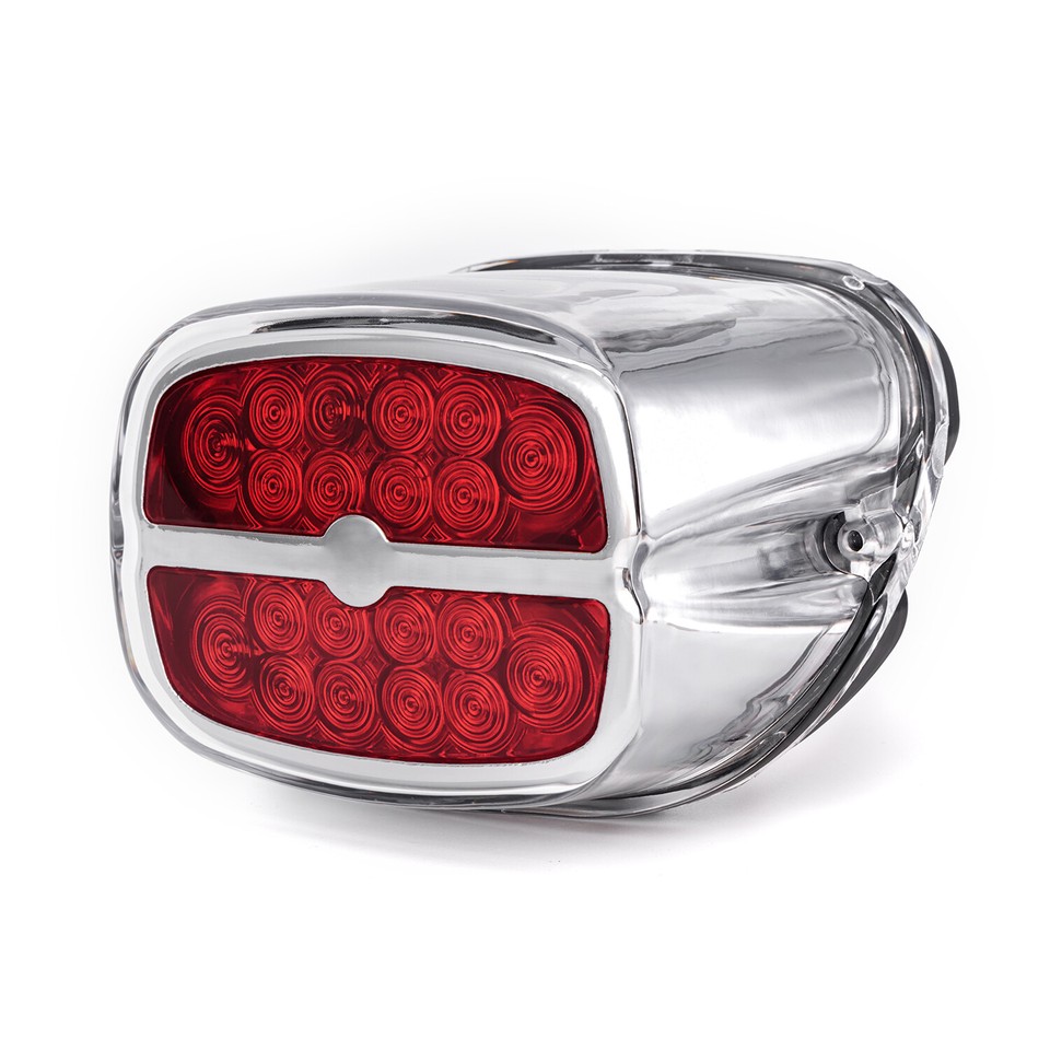 Chrome LED Brake Tail Light License Plate Lamp For Harley Fatboy ...