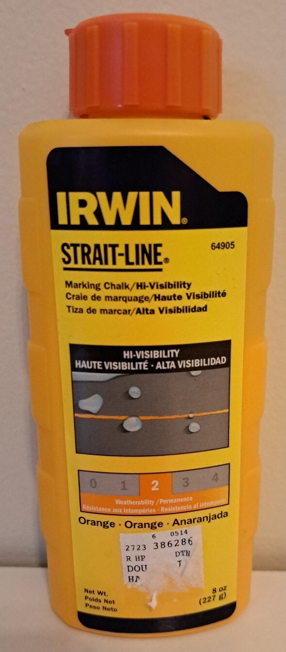 IRWIN 8oz Orange Strait Line Powdered Chalk Refill 64905zr 6pk for sale ...