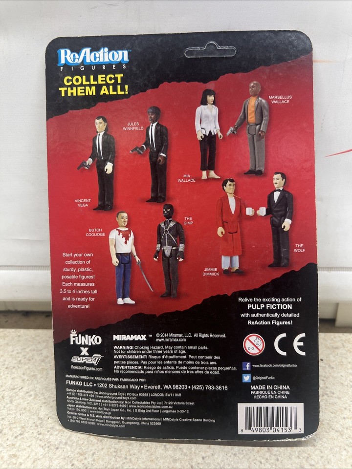 Pulp Fiction Funko 3 3/4" ReAction Figure The Wolf | eBay